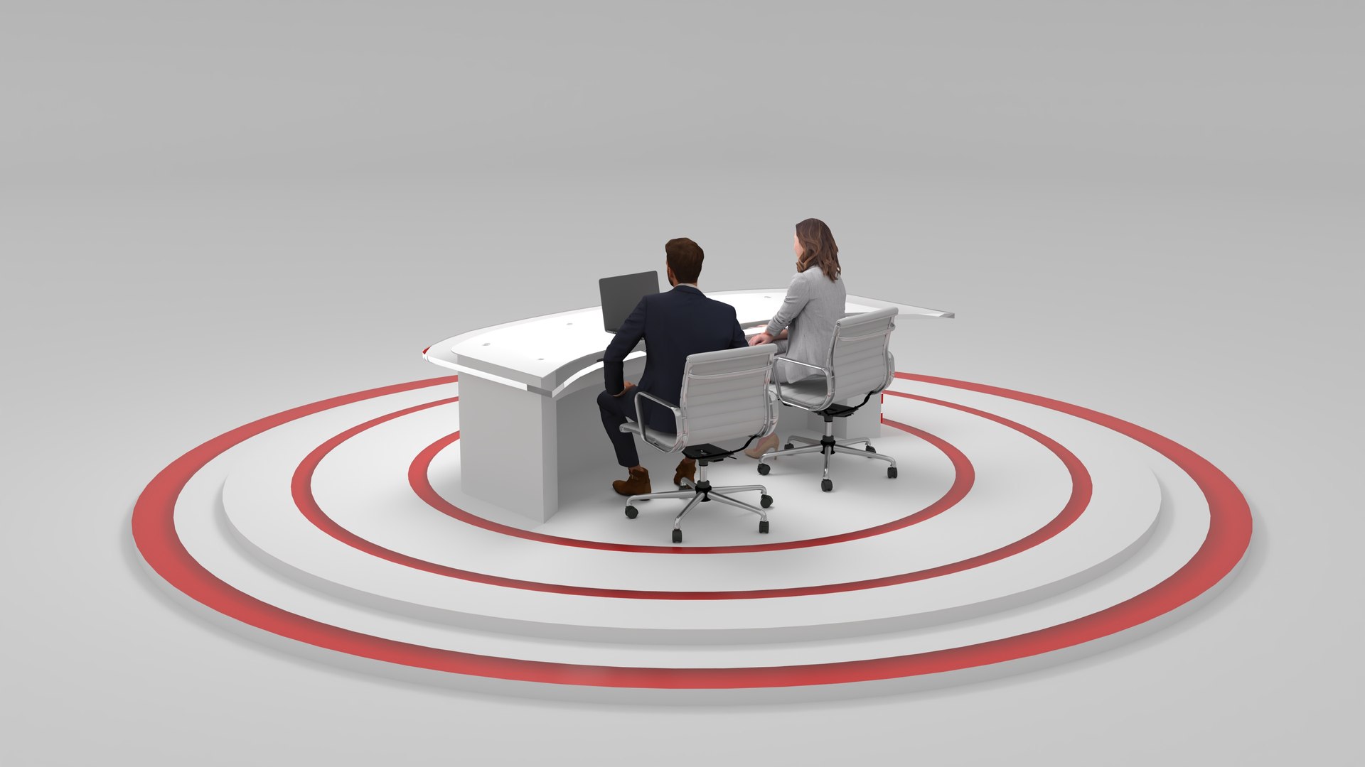 3D News Desk Model - TurboSquid 2035234