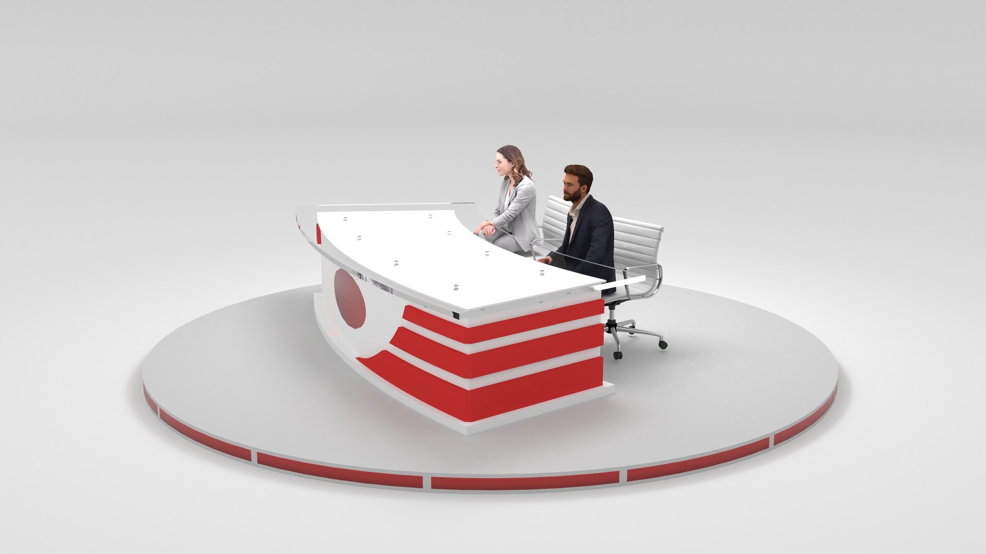 3D News Desk Model - TurboSquid 2035234
