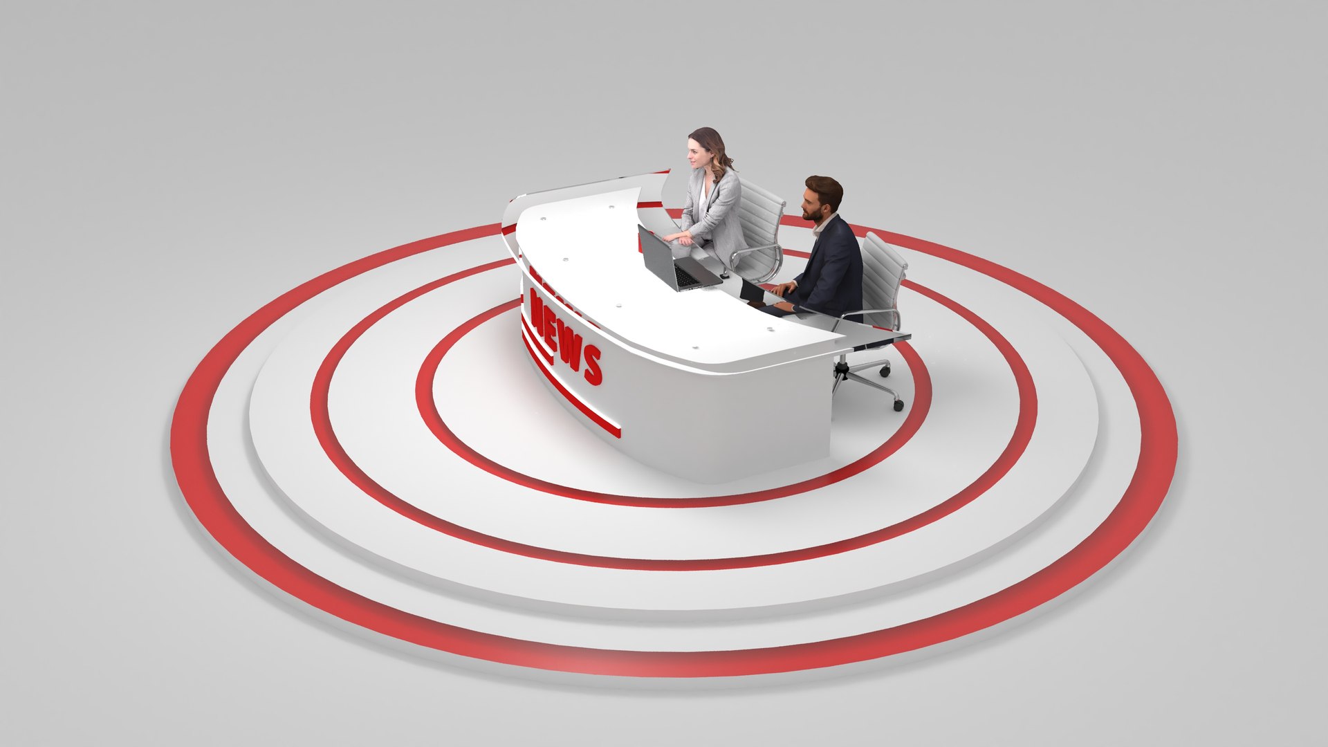 3D News Desk Model - TurboSquid 2035234