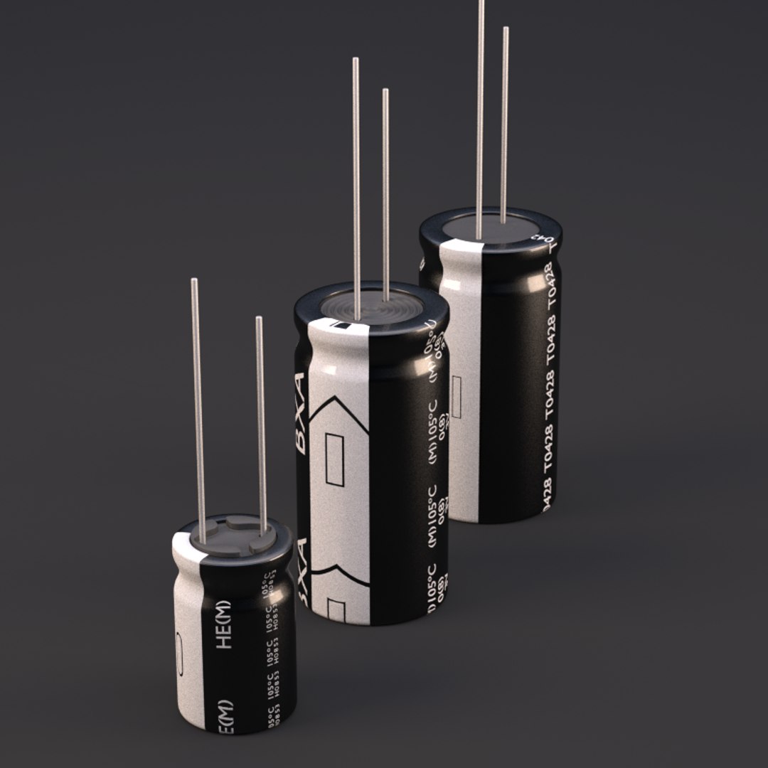 3d Model Kit Electrolytic Capacitors