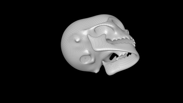 3D skull sharp teeth - TurboSquid 1667246