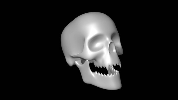 3D skull sharp teeth - TurboSquid 1667246
