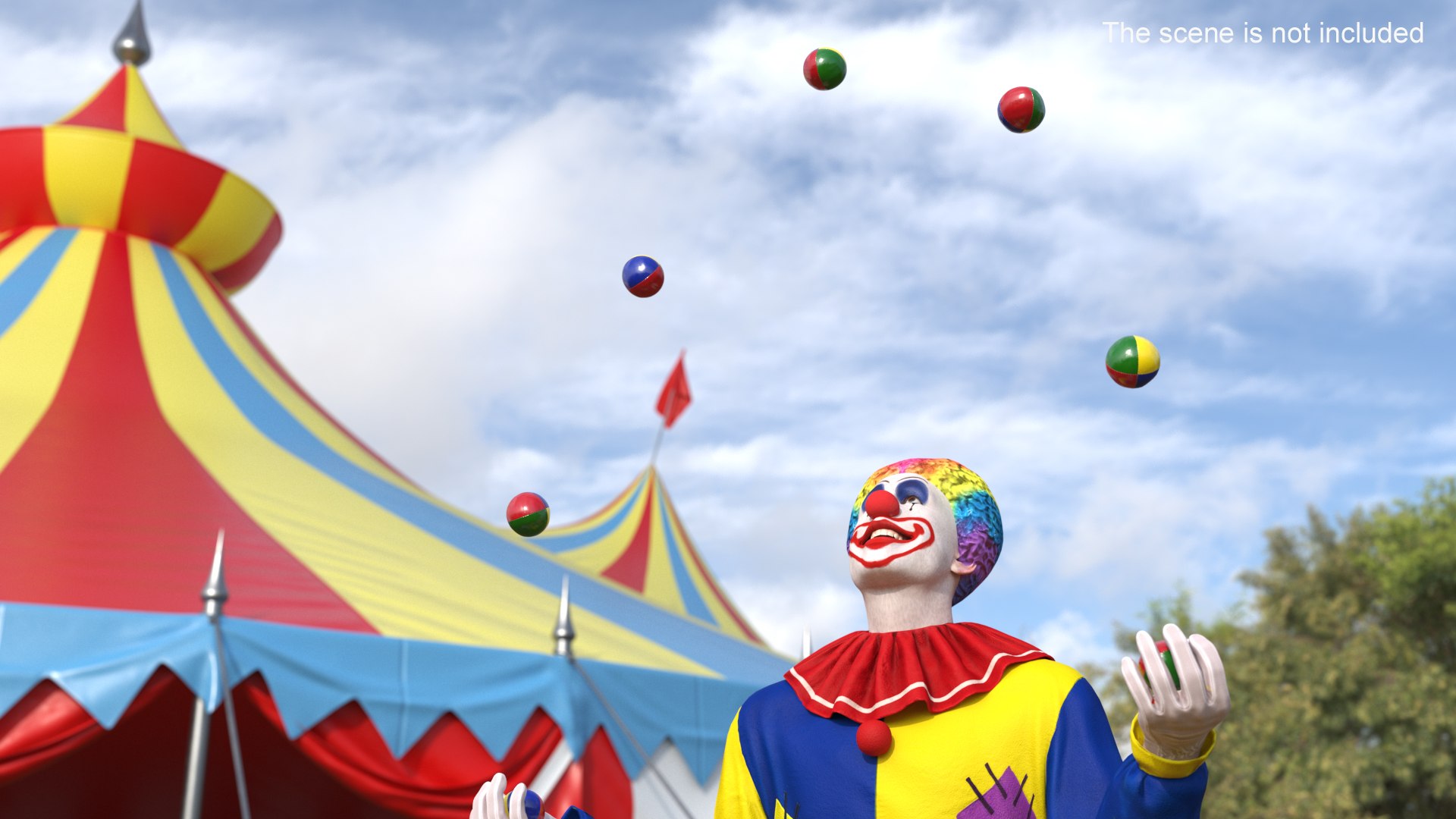 3D Clown With Balls - TurboSquid 2295517