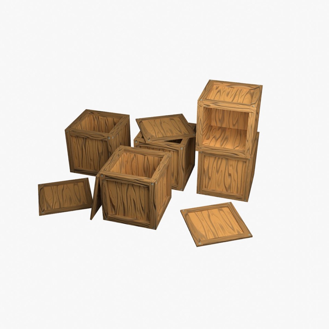 Low Poly Stylized Boxes Collection 3D Model - TurboSquid 2195080