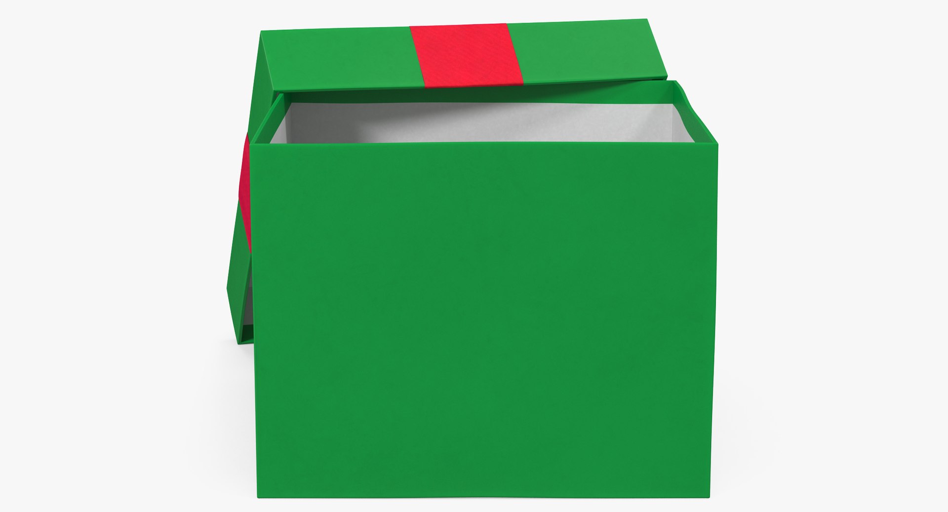 Gift box open green 3D - TurboSquid 1199917