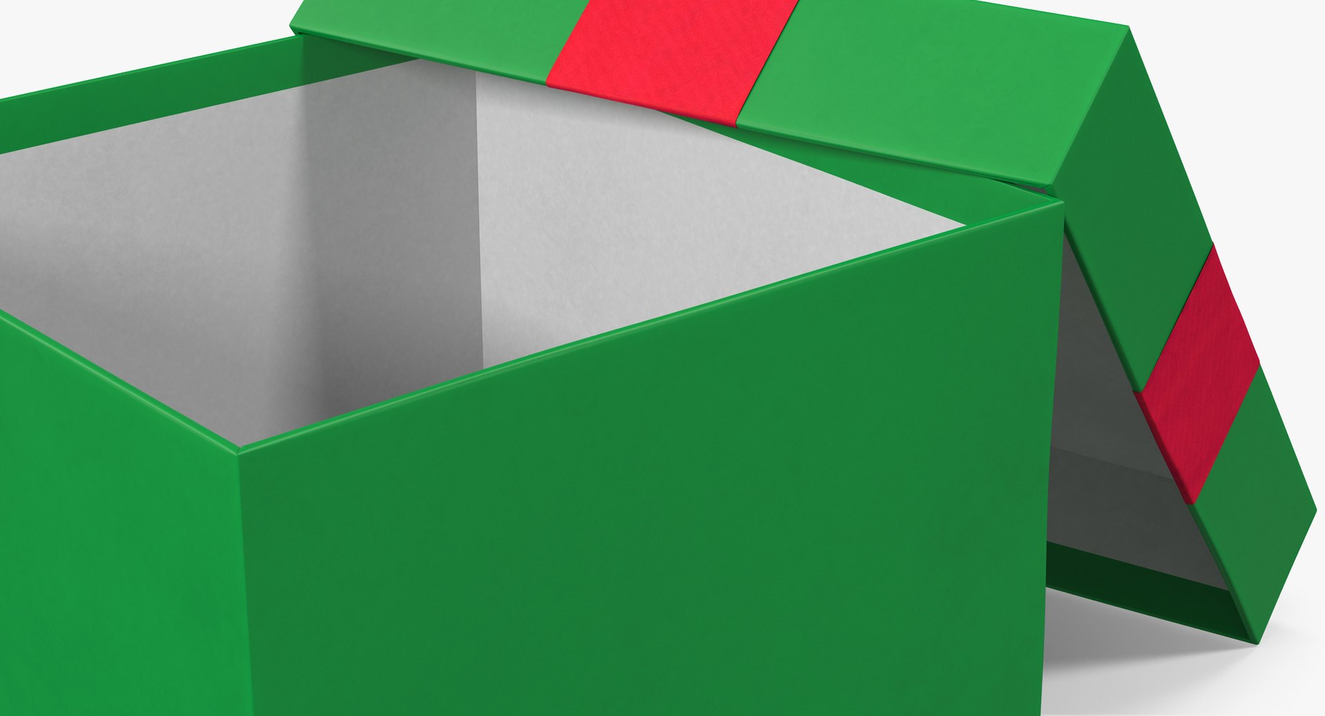 Gift box open green 3D - TurboSquid 1199917