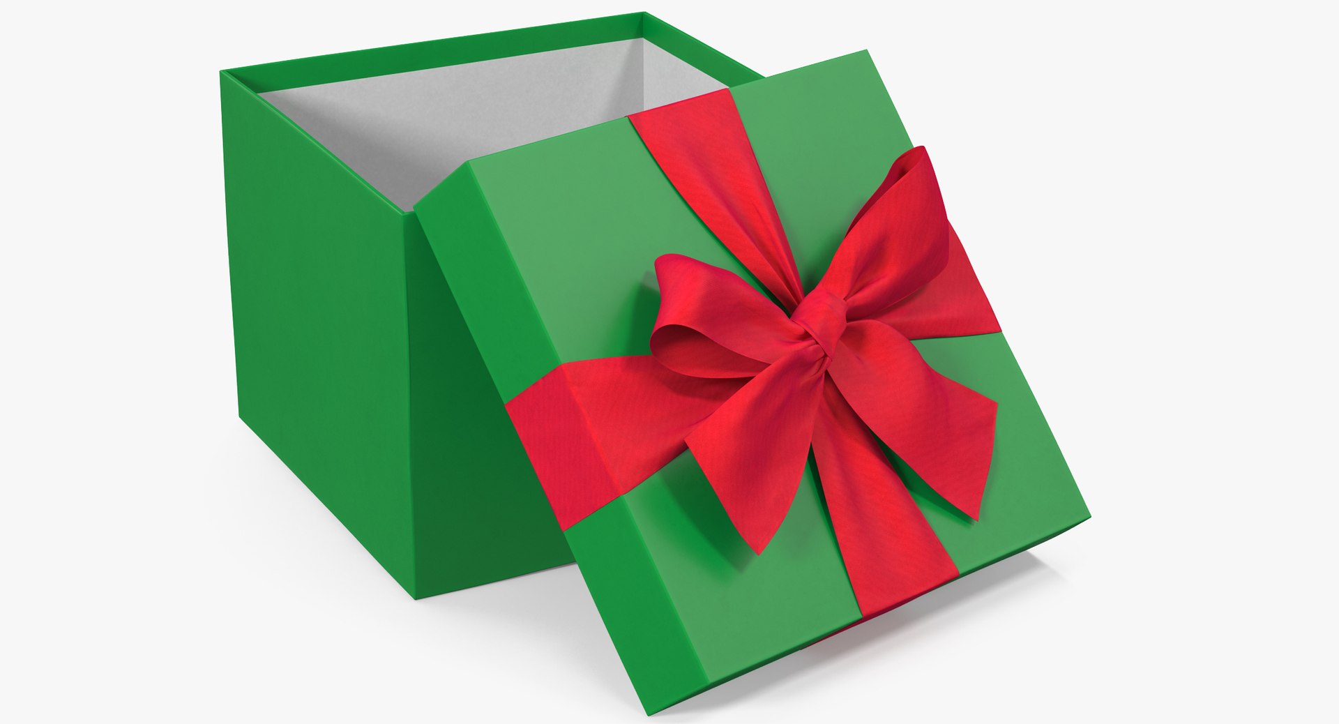 Gift box open green 3D - TurboSquid 1199917