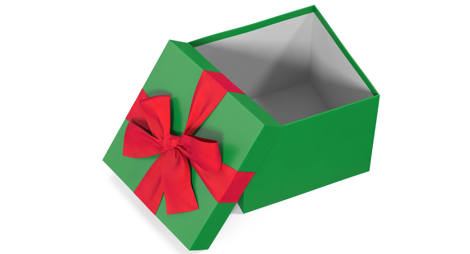 Gift box open green 3D - TurboSquid 1199917