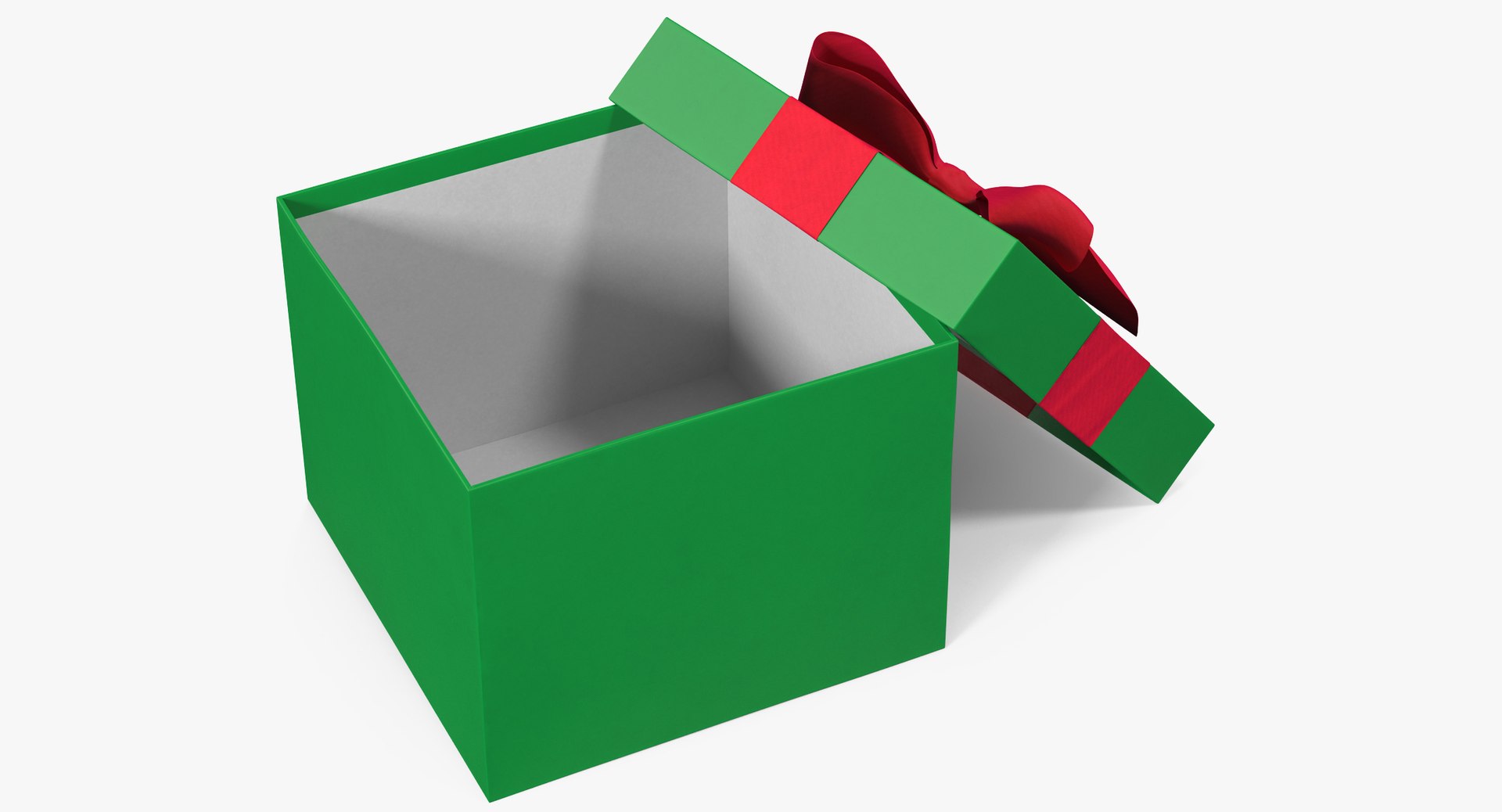 Gift box open green 3D - TurboSquid 1199917