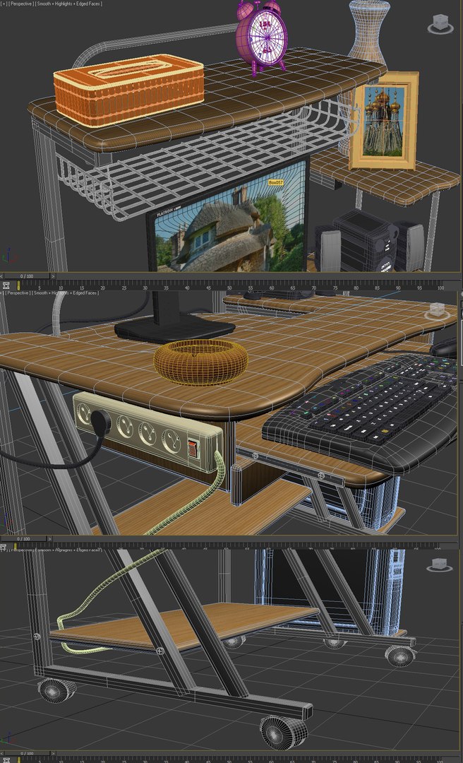 3d Model Computer Table