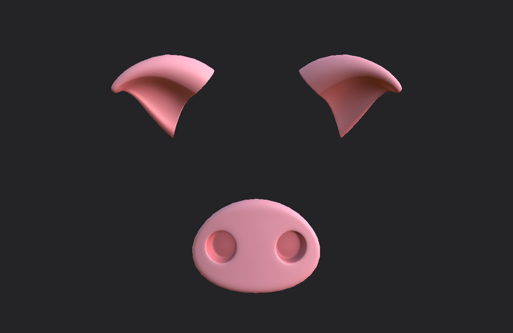 3D Pig Face - TurboSquid 1596294