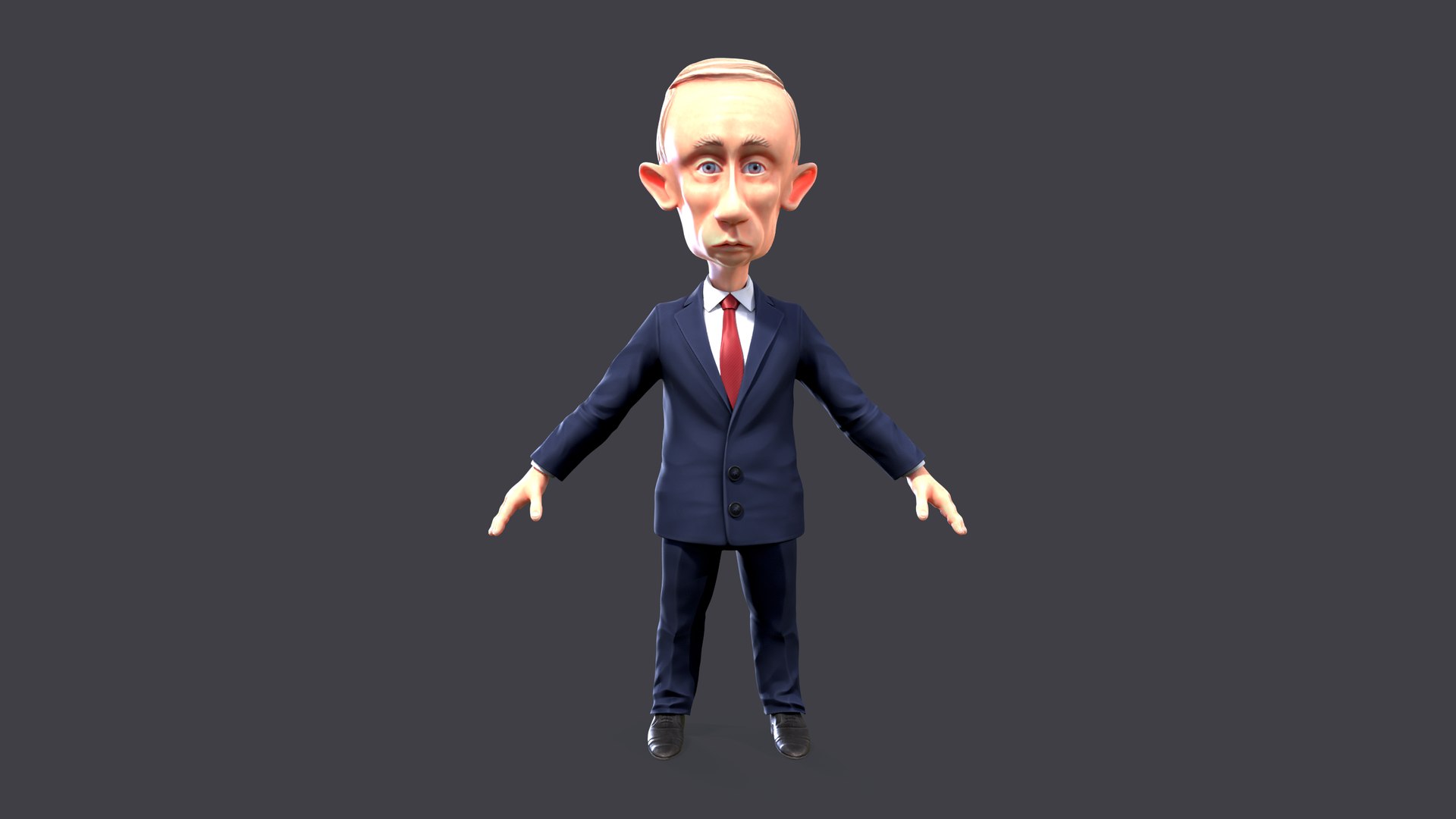 Cartoon Vladimir Putin 3D Model - TurboSquid 1183376