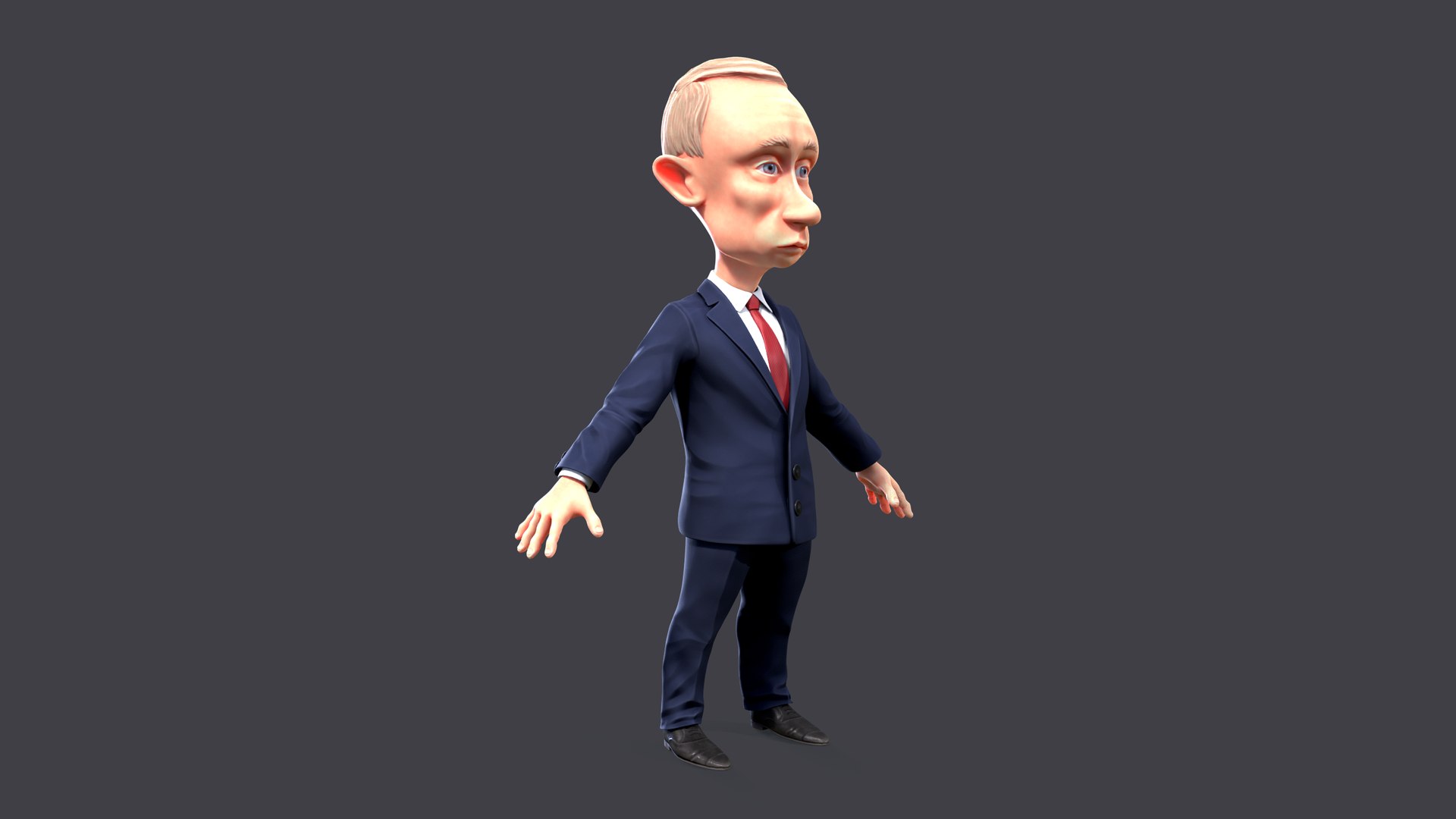Cartoon Vladimir Putin 3D Model - TurboSquid 1183376
