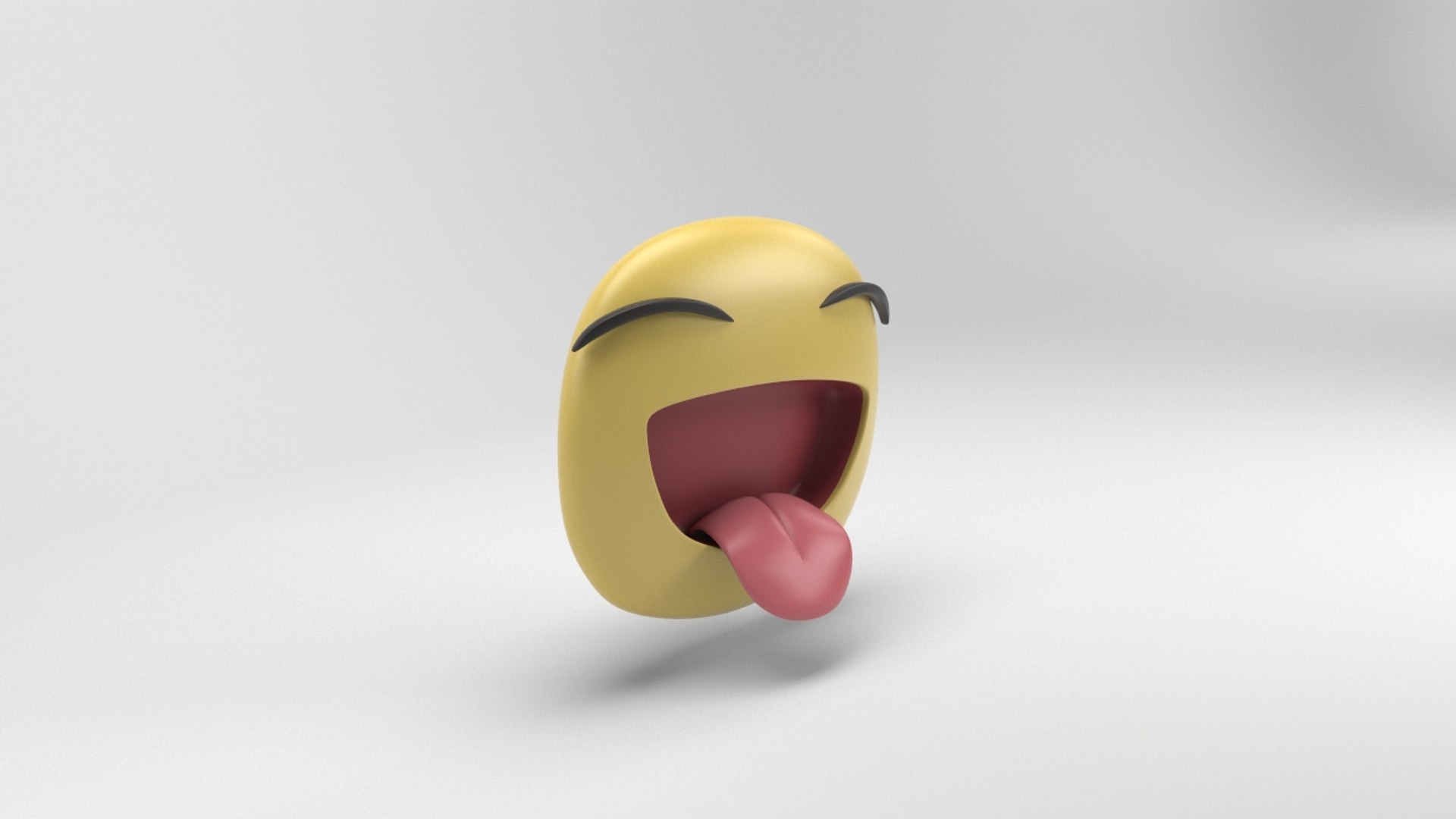 Facebook Laughing Sticker 3D Model - TurboSquid 1293023