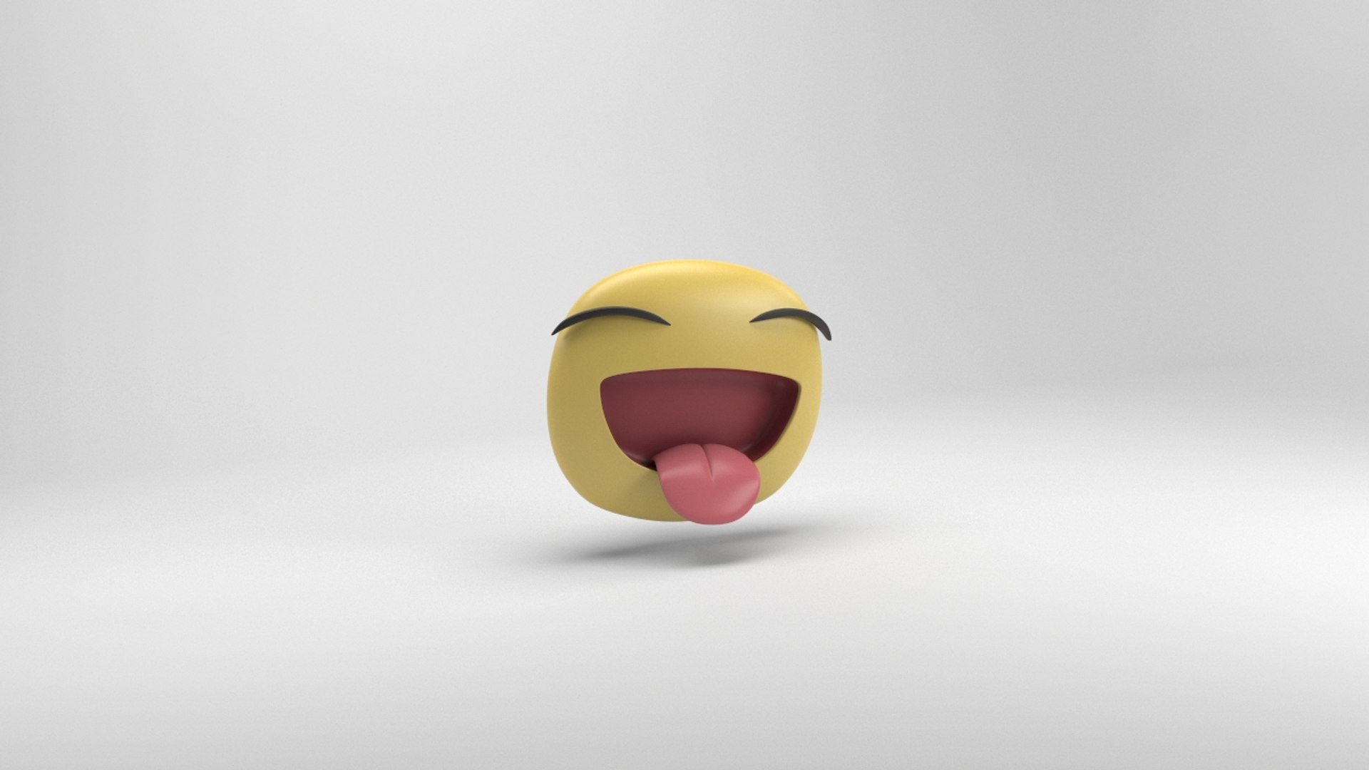 Facebook Laughing Sticker 3D Model - TurboSquid 1293023