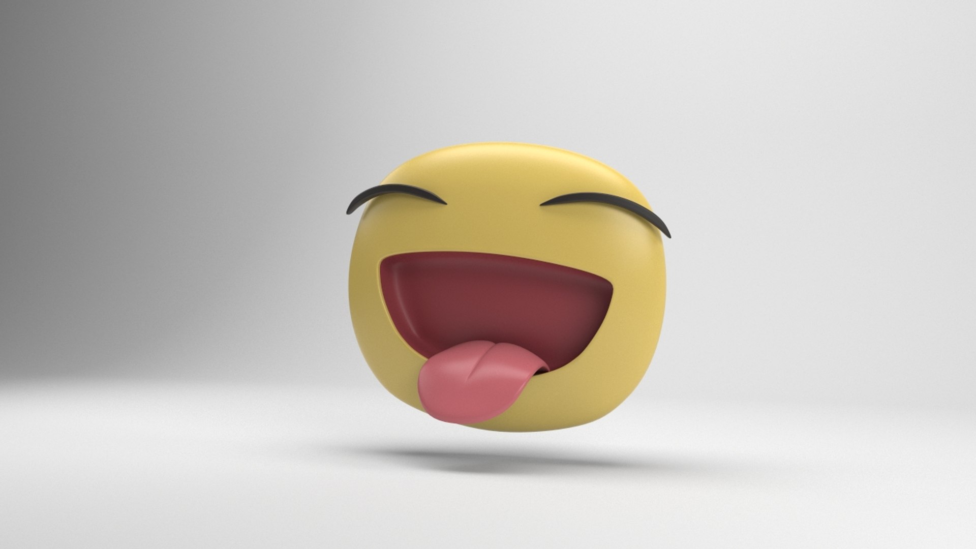 Facebook Laughing Sticker 3D Model - TurboSquid 1293023