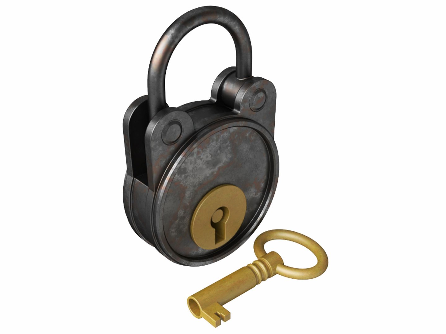 Padlock Lock Model - TurboSquid 1383225