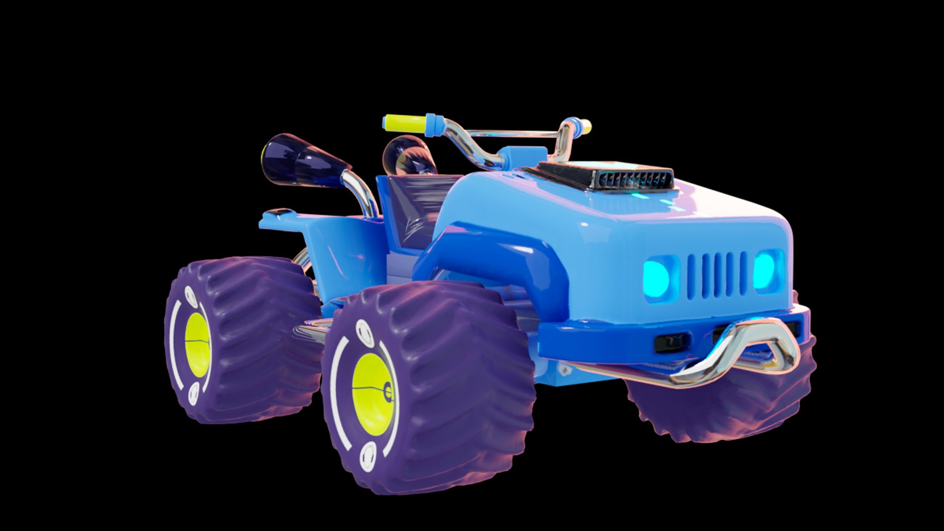 Blue Kart 3D Model - TurboSquid 1450110