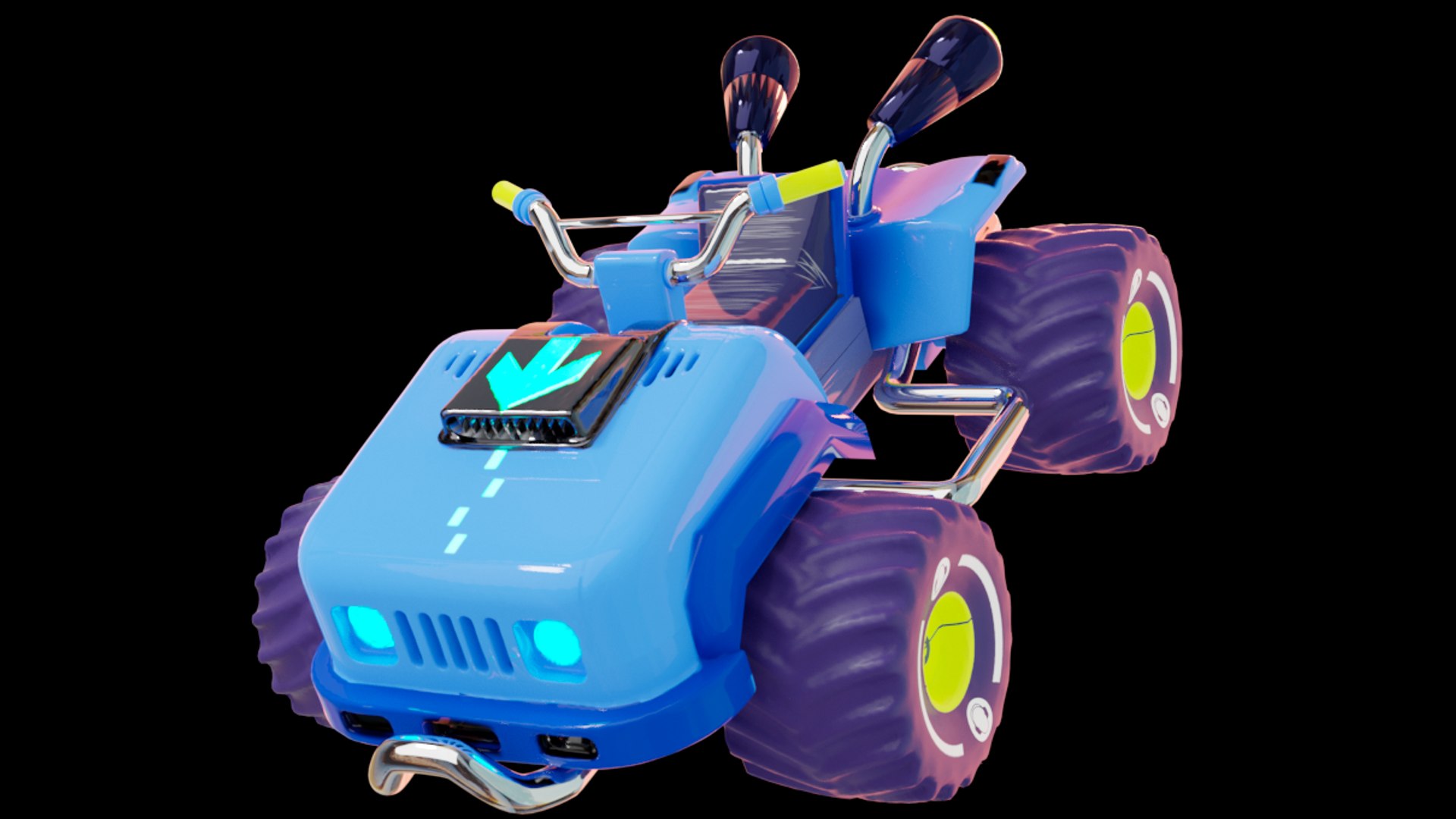 Blue Kart 3D Model - TurboSquid 1450110