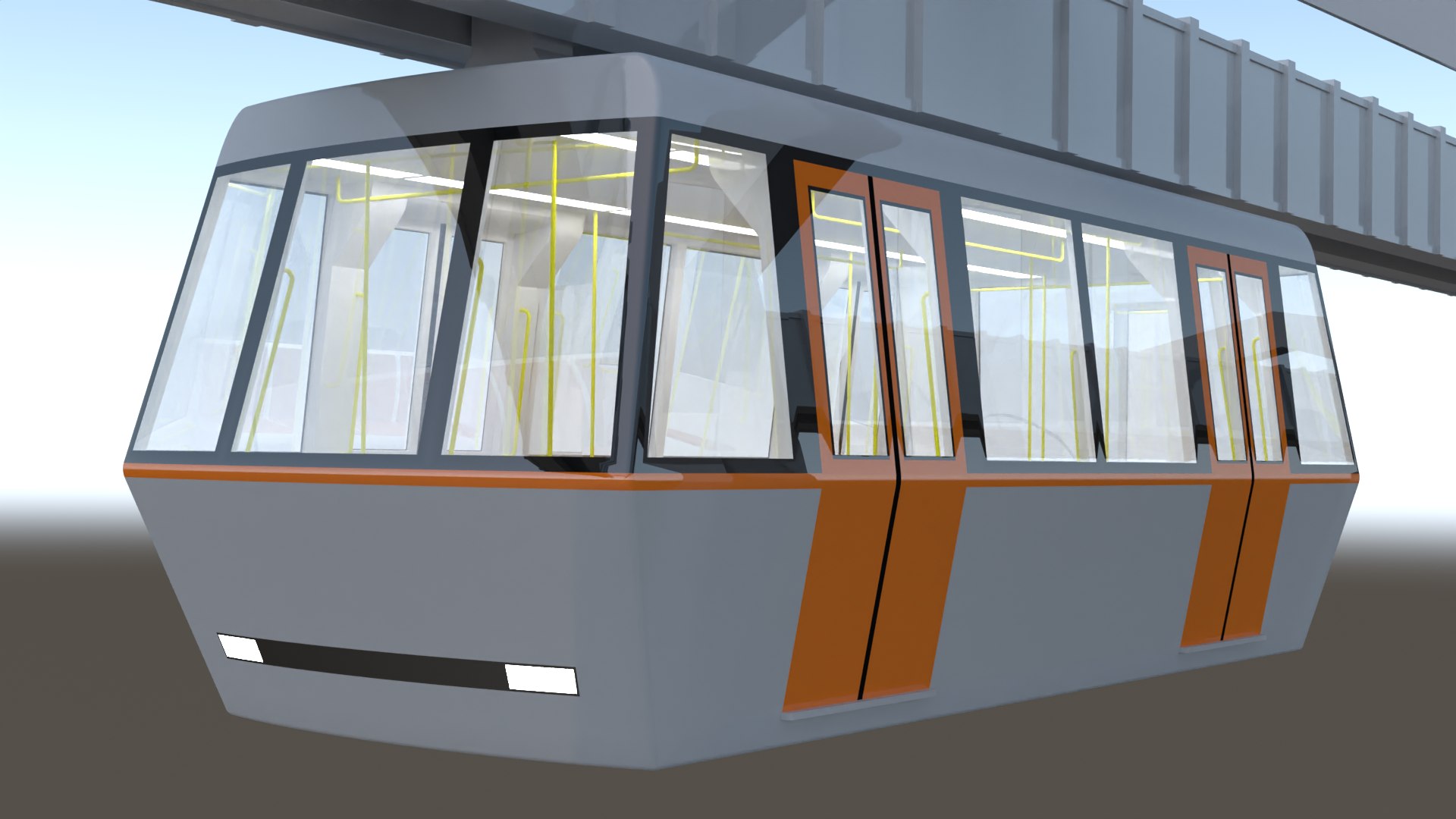 3D Elevated Train Concept 2 Model - TurboSquid 1920947