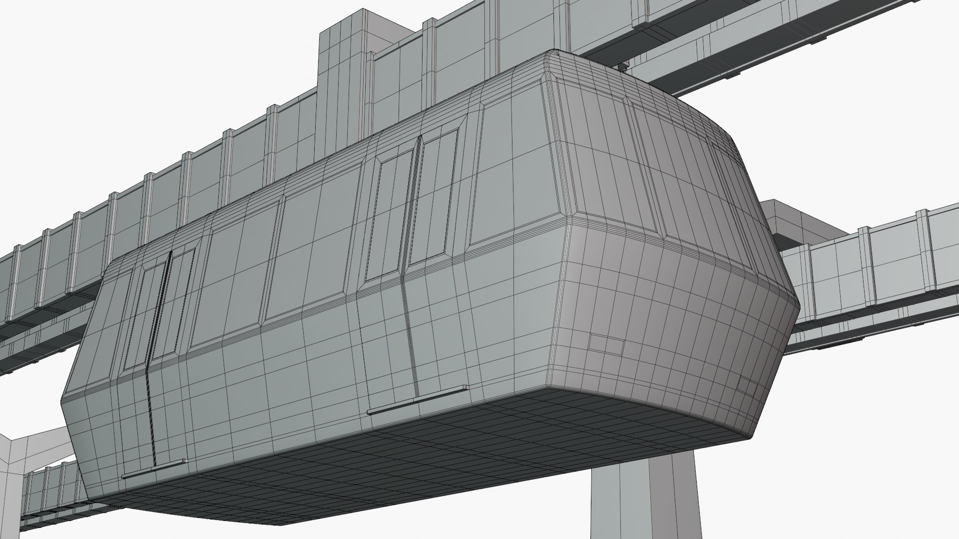 3D Elevated Train Concept 2 Model - TurboSquid 1920947
