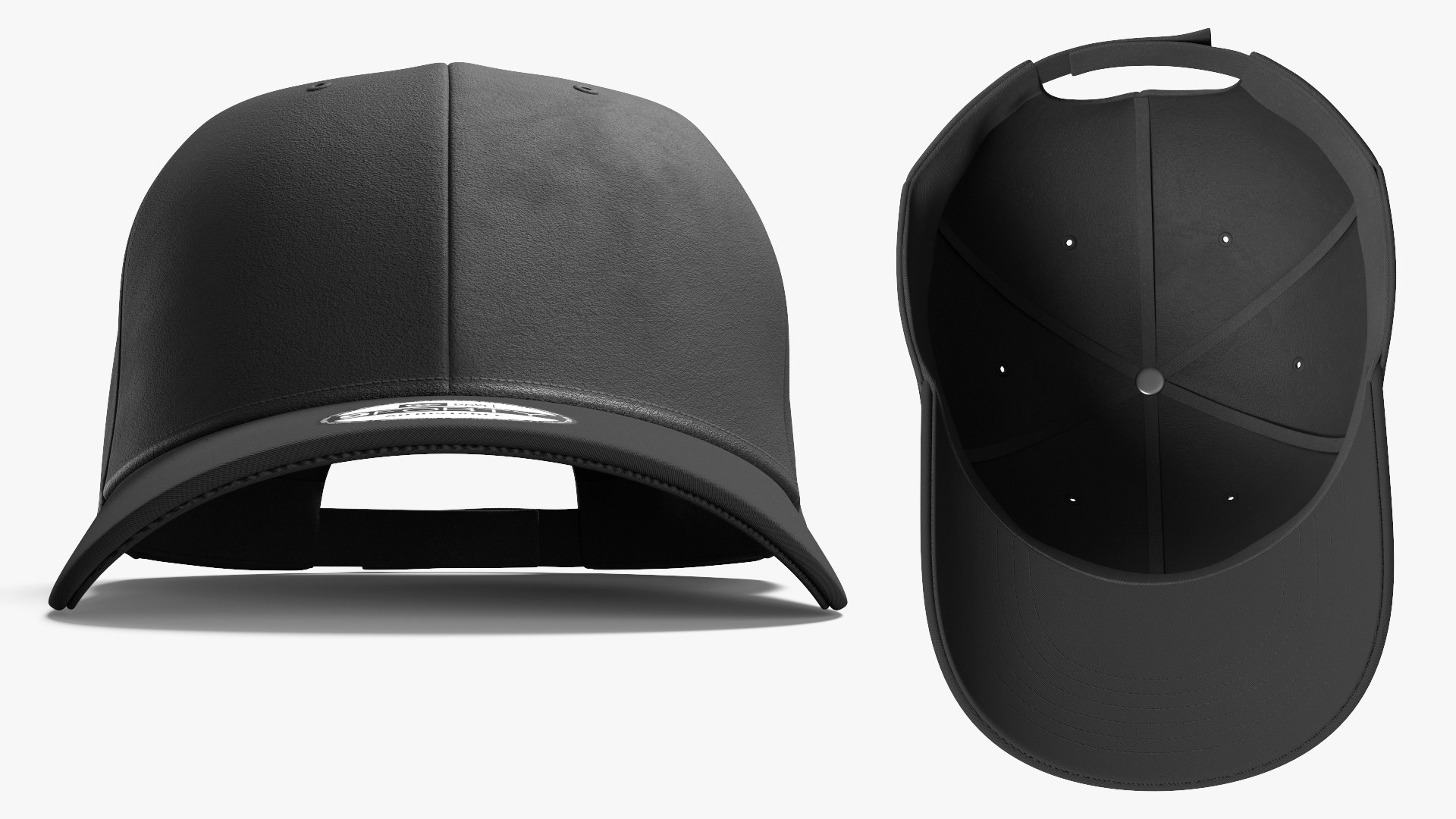 3D New Era Classic Curved Visor Cap Black Model - TurboSquid 2494536