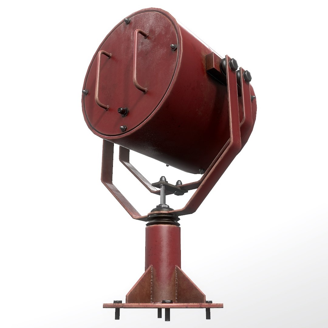 3D Searchlight V 1 Red - TurboSquid 1496717