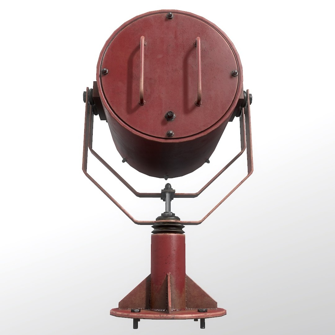 3D Searchlight V 1 Red - TurboSquid 1496717