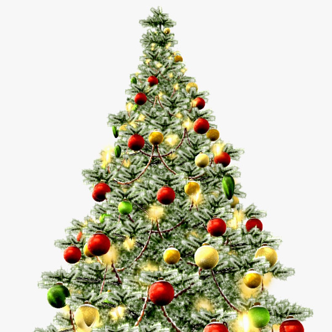 3d Model Snowy Christmas Tree