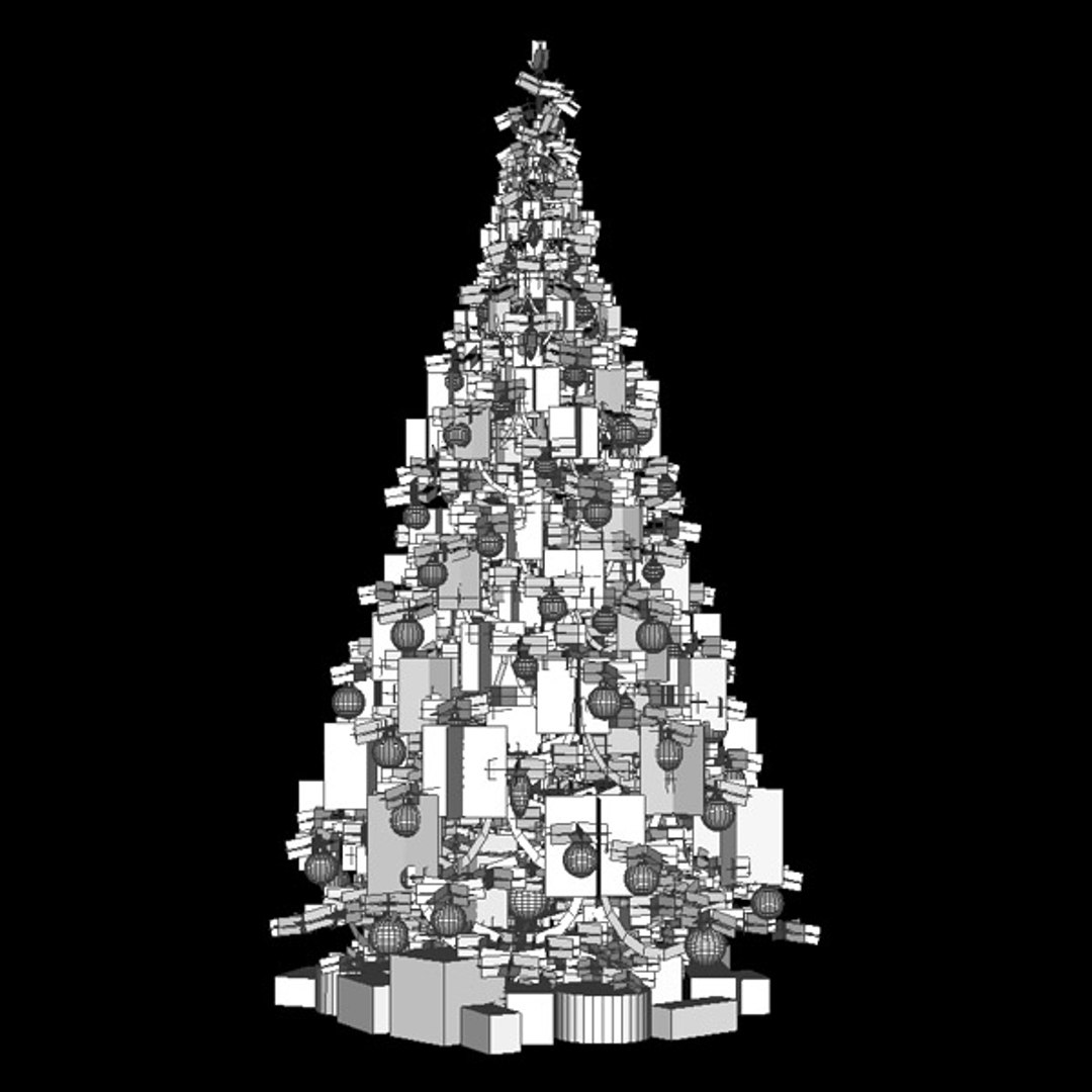 3d Model Snowy Christmas Tree