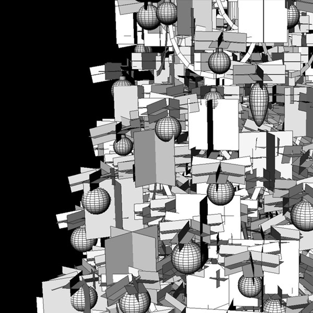 3d Model Snowy Christmas Tree