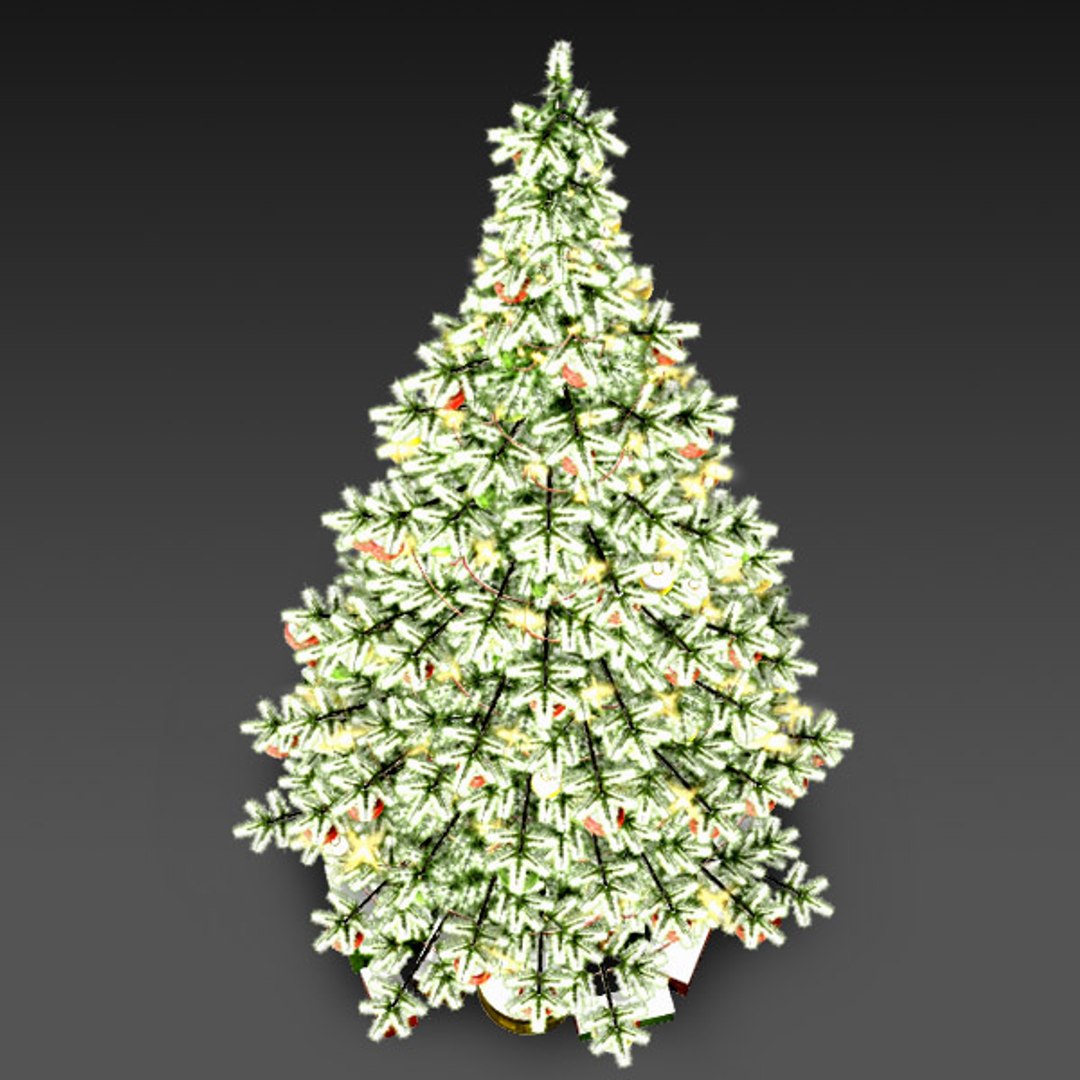 3d Model Snowy Christmas Tree