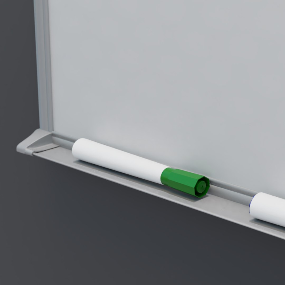 Whiteboard Office White 3D Model - TurboSquid 1608113
