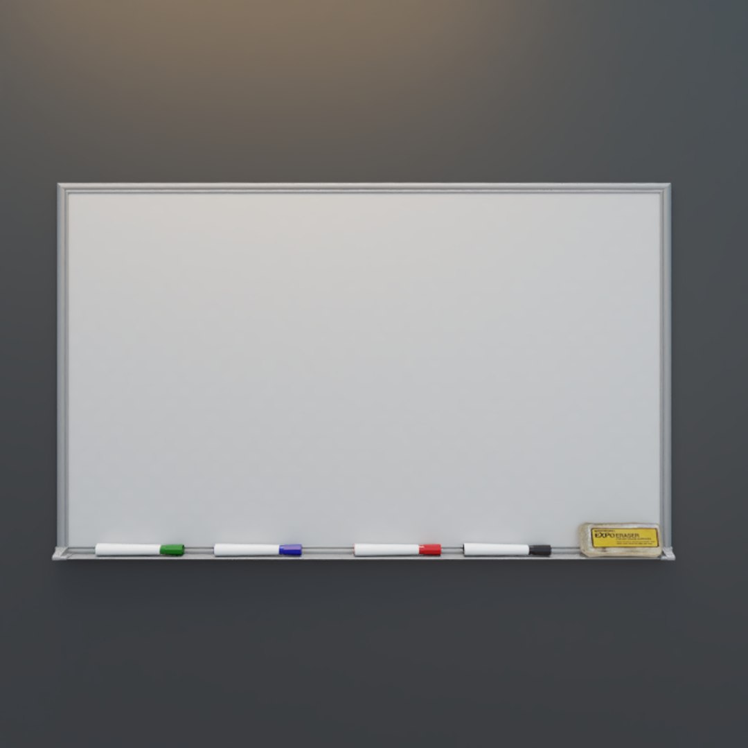 Whiteboard Office White 3D Model - TurboSquid 1608113
