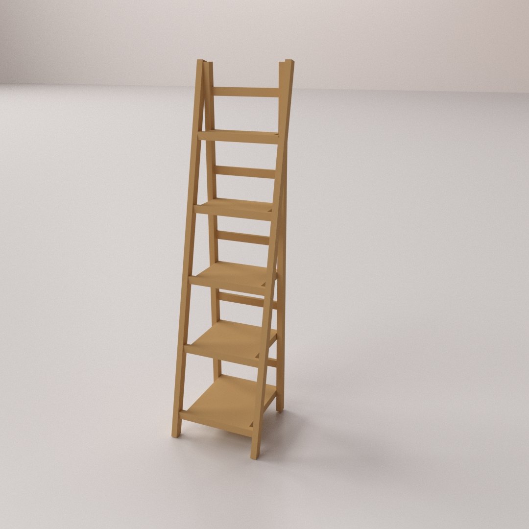 Ladder Shelf 3D Model - TurboSquid 1407807