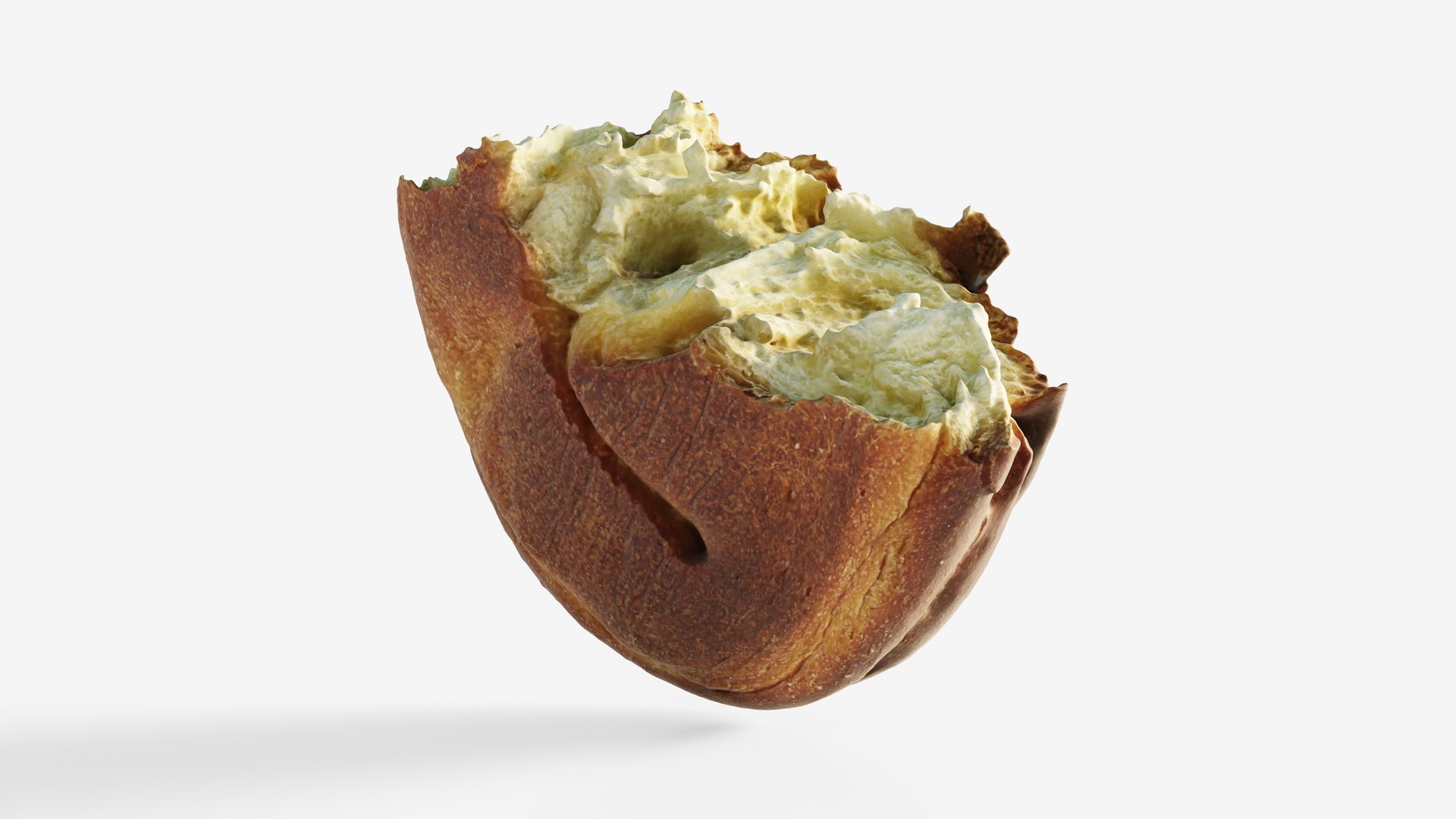 Photorealistic 3D Scan Of Sweet Bitten Bun 3D - TurboSquid 2358724