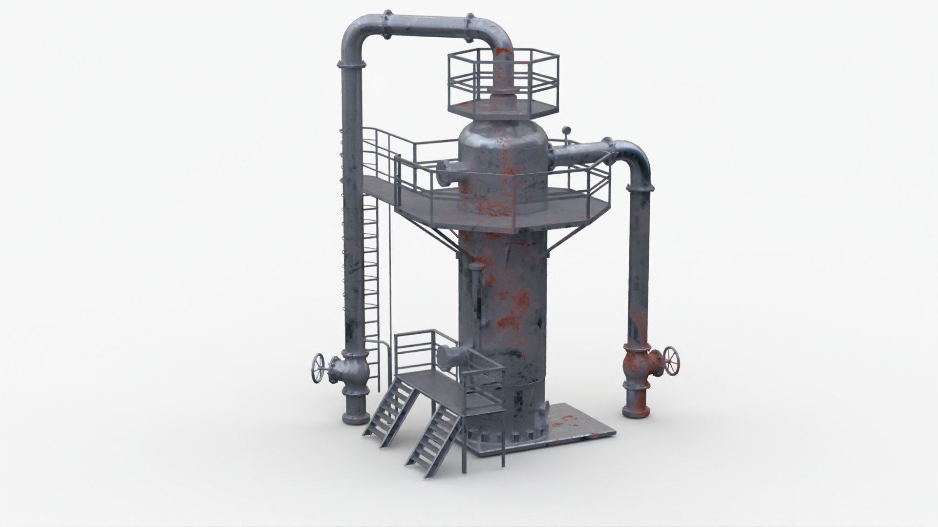 3D model 4K Scan Rusty Factory Exhaust pipe - TurboSquid 2003805