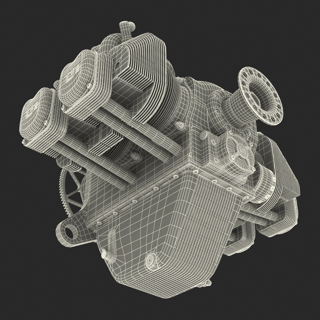 Piston Aircraft Engine Ulpower 3d Model