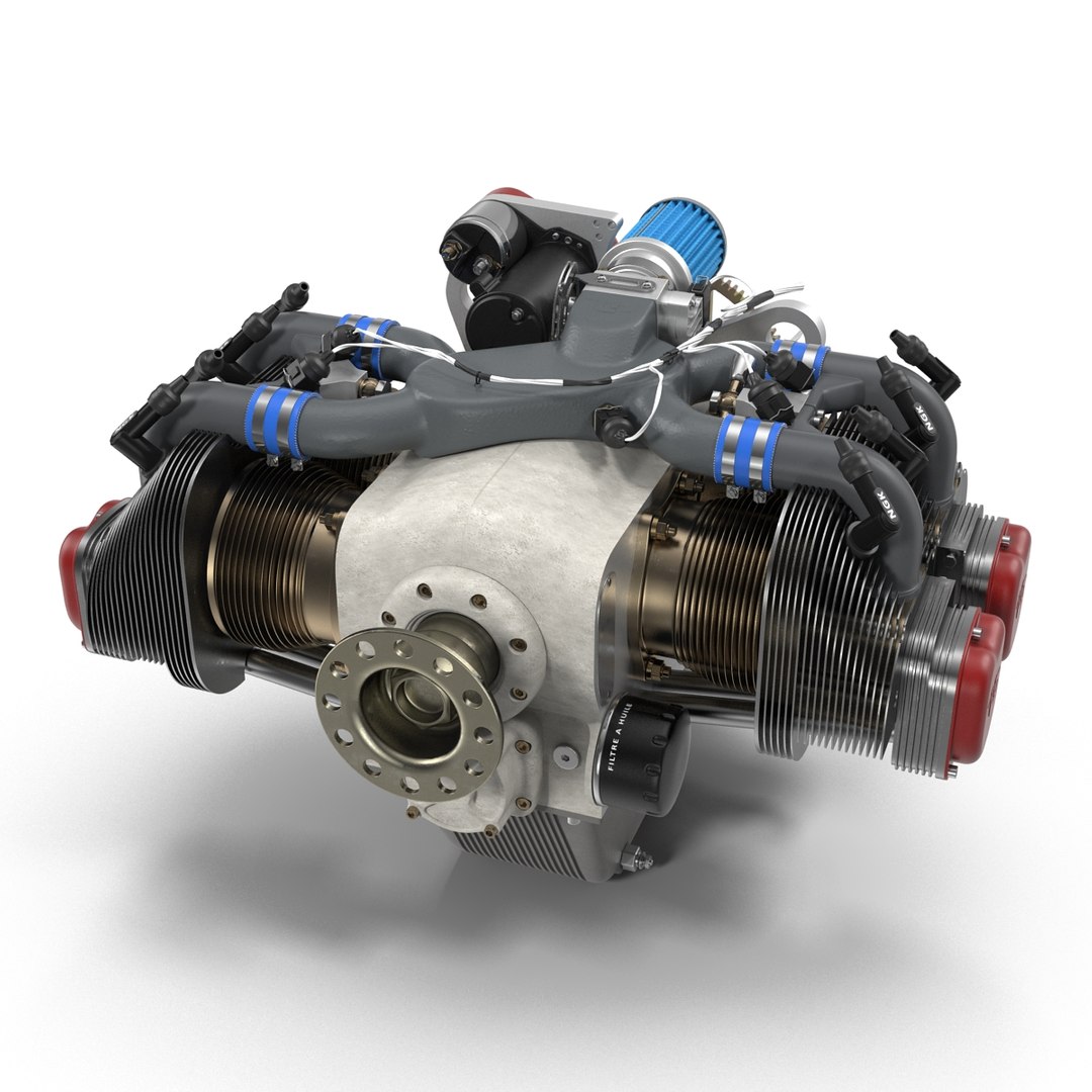 Piston Aircraft Engine Ulpower 3d Model