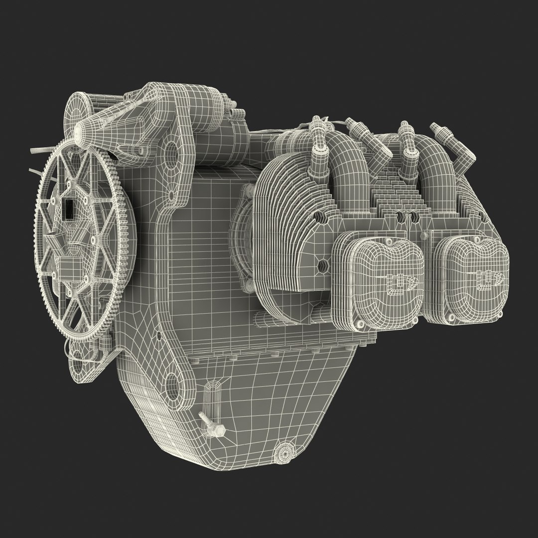 Piston Aircraft Engine Ulpower 3d Model