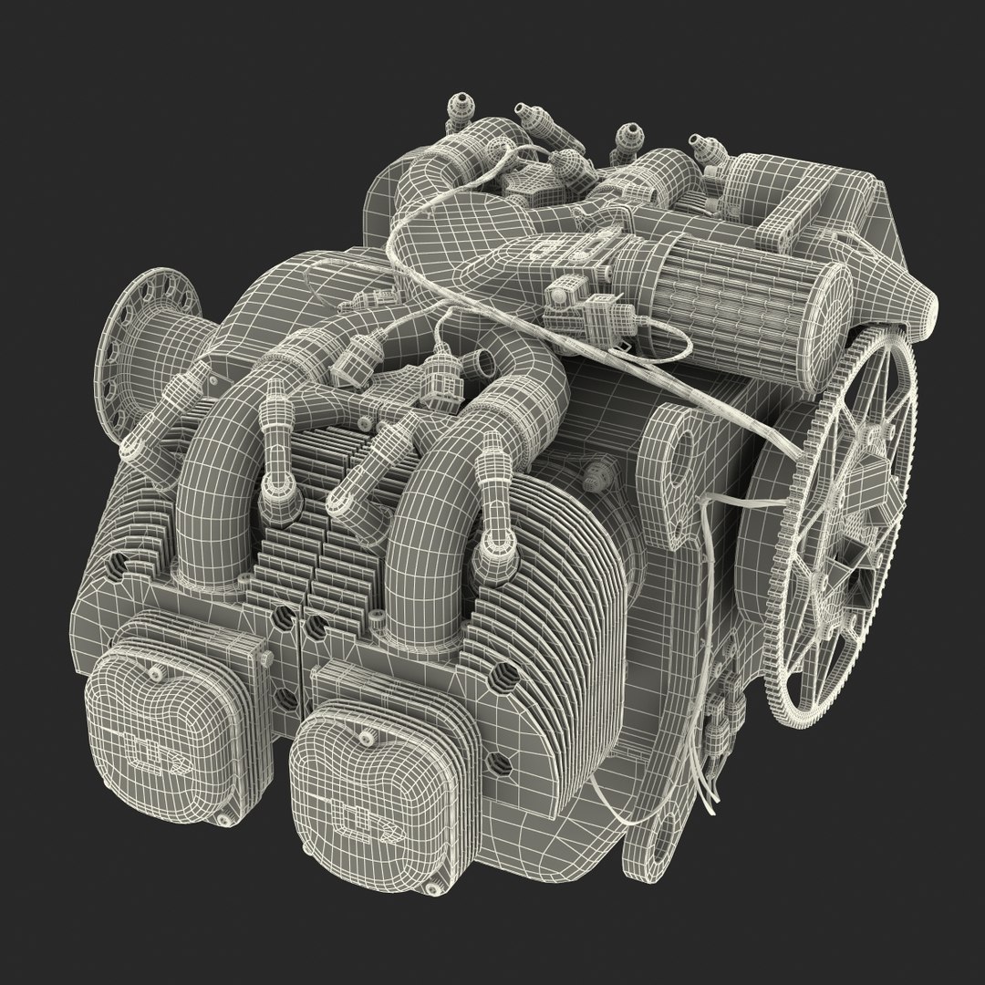 Piston Aircraft Engine Ulpower 3d Model