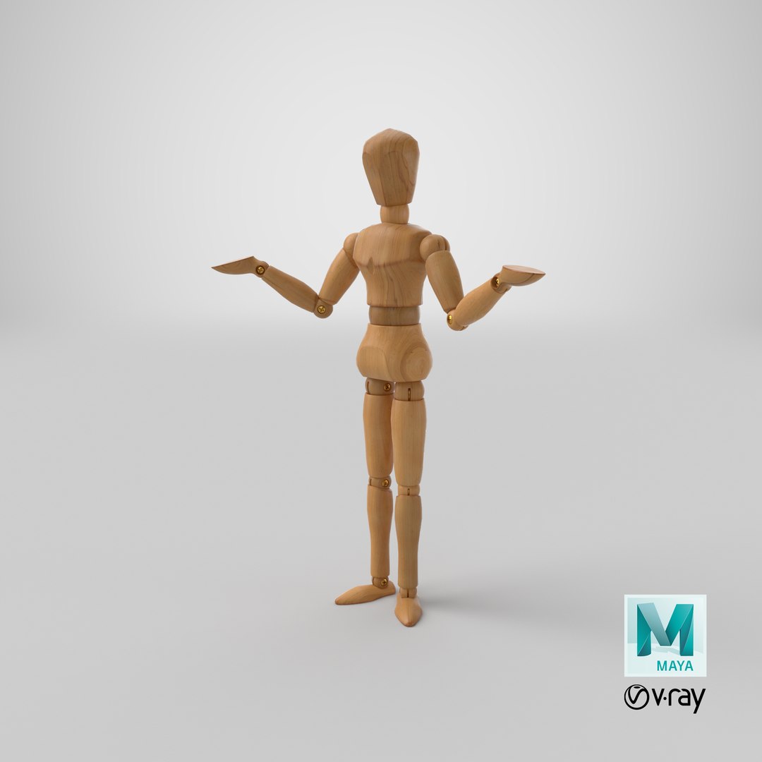3D dummy doll surprised pose - TurboSquid 1334052