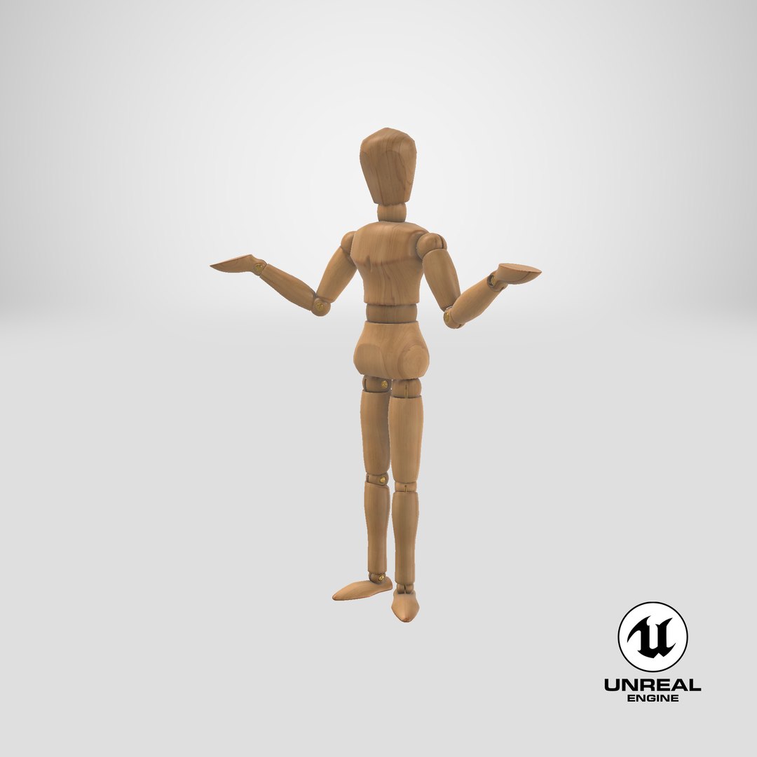 3D dummy doll surprised pose - TurboSquid 1334052