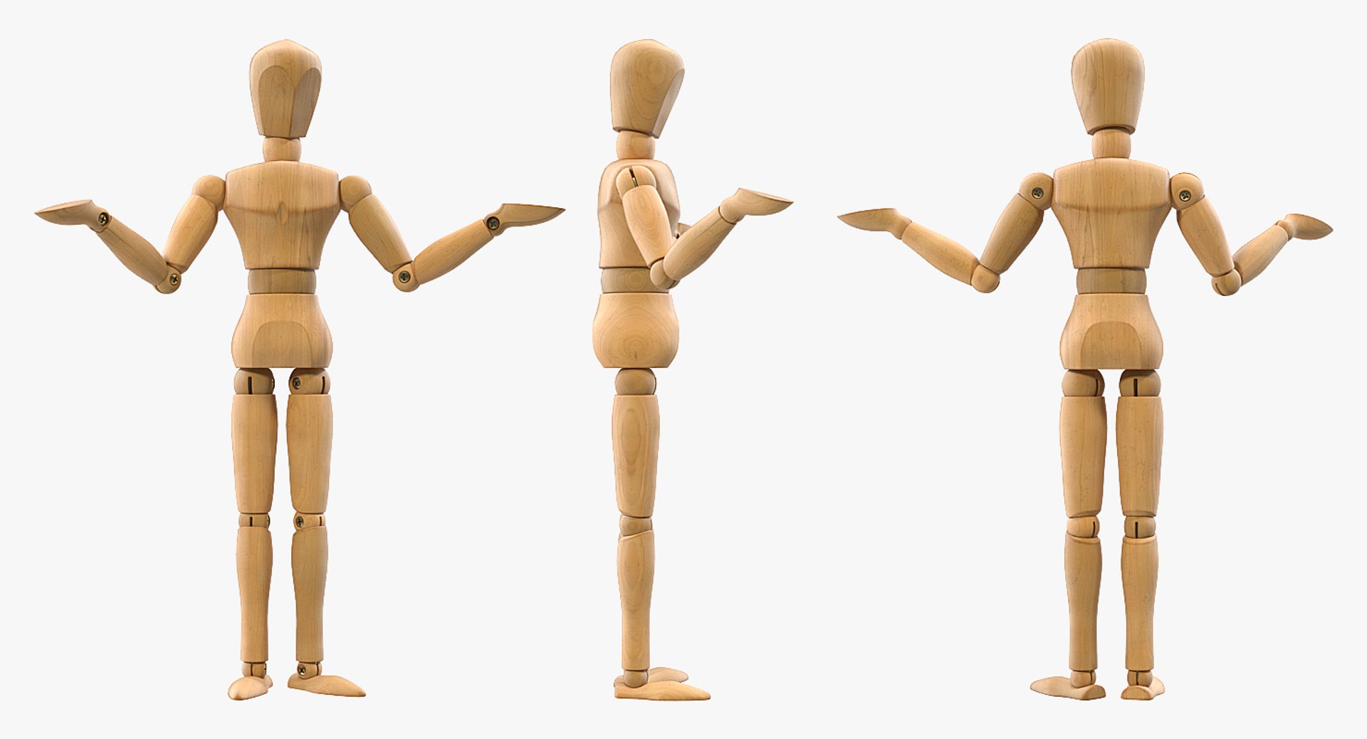 3D dummy doll surprised pose - TurboSquid 1334052