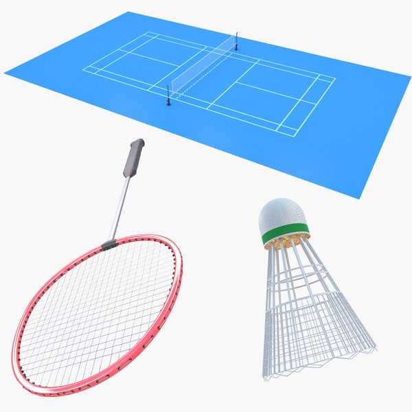 3d badminton court arena model