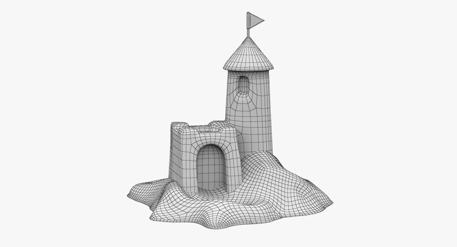 Sand Castle 3D - TurboSquid 1344940