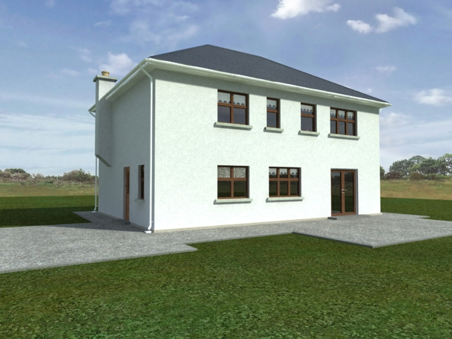 Maya Rear House Render