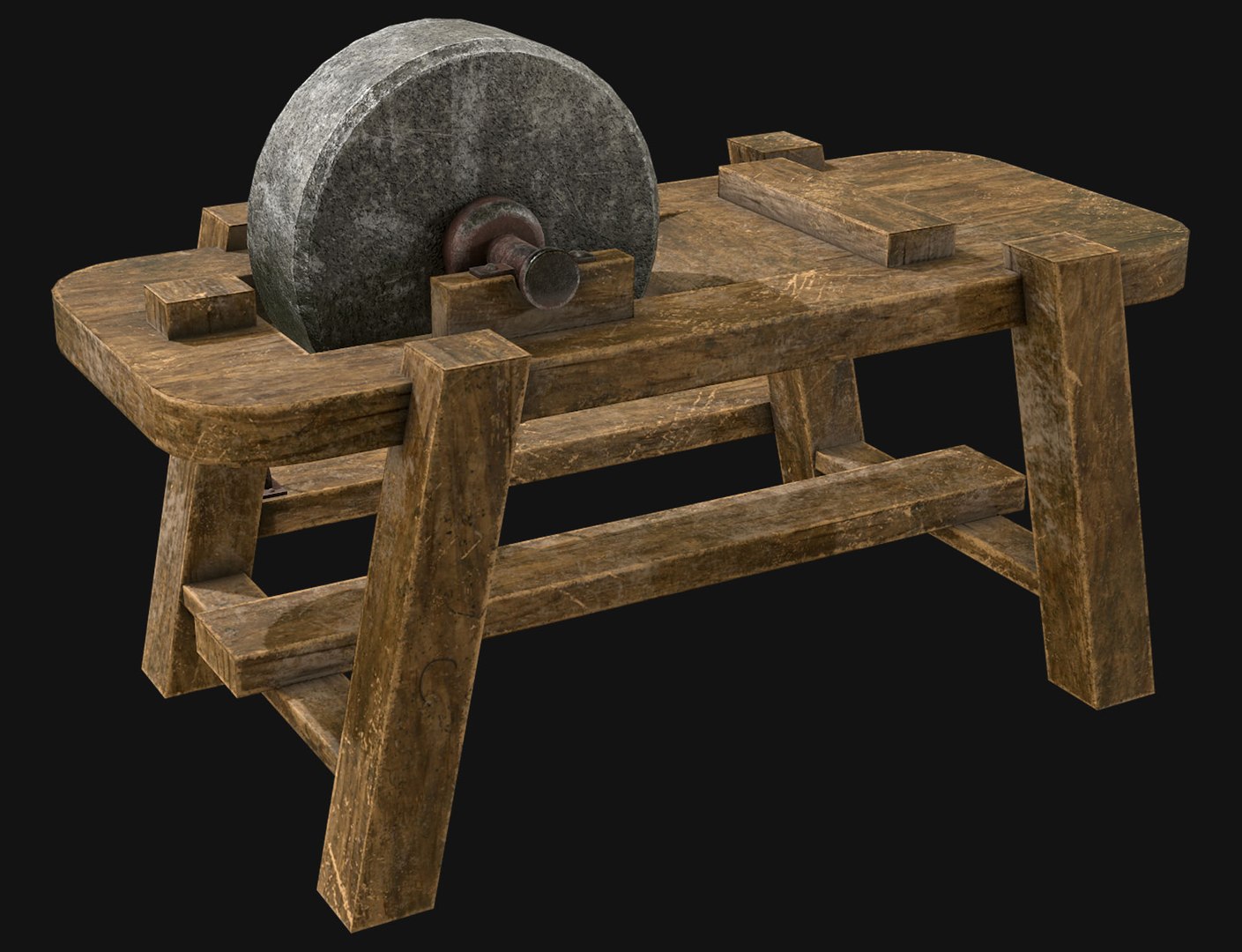 Old Grindstone 1 Model - TurboSquid 2301016