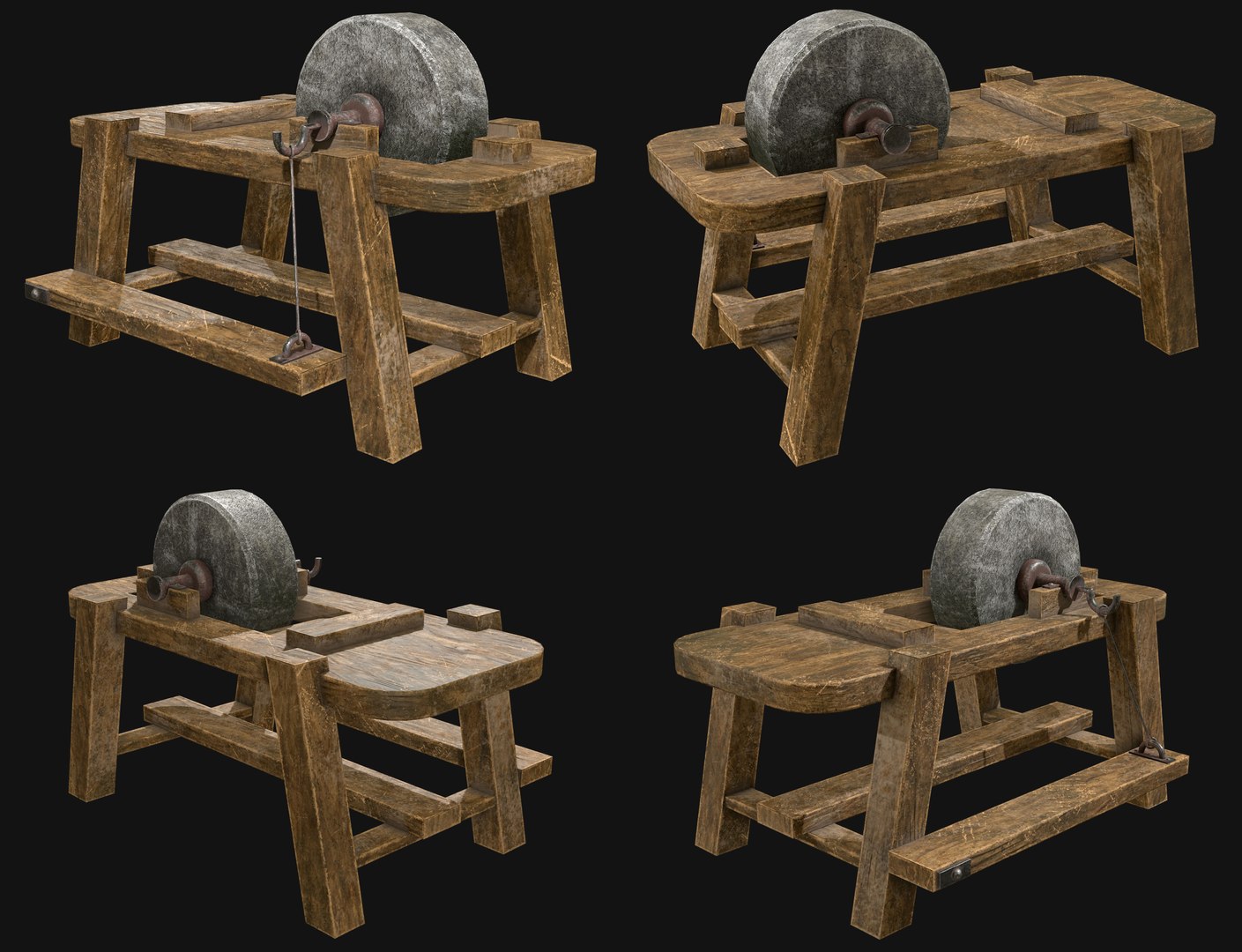 Old Grindstone 1 Model - TurboSquid 2301016