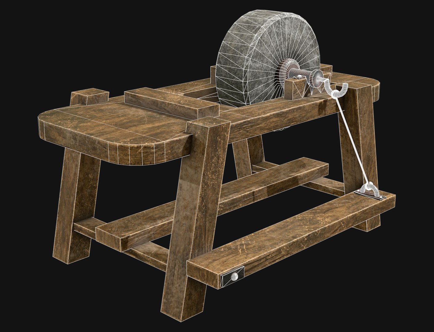 Old Grindstone 1 Model - TurboSquid 2301016